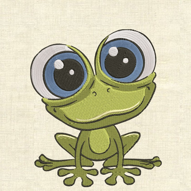 Frog Embroidery - Etsy
