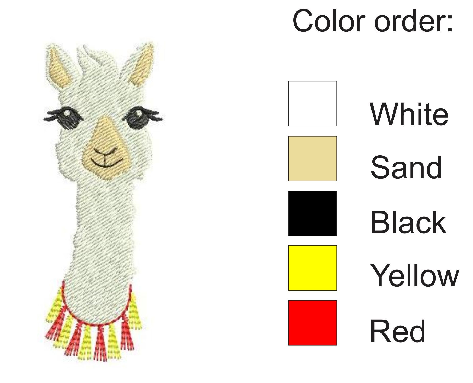 Machine Embroidery Designs Llama Alpaca Head | Etsy