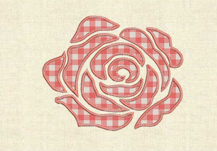 Machine Embroidery Designs Applique Rose | Etsy