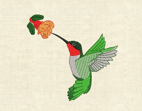 Machine Embroidery Designs Hummingbird Birds and Flowers | Etsy