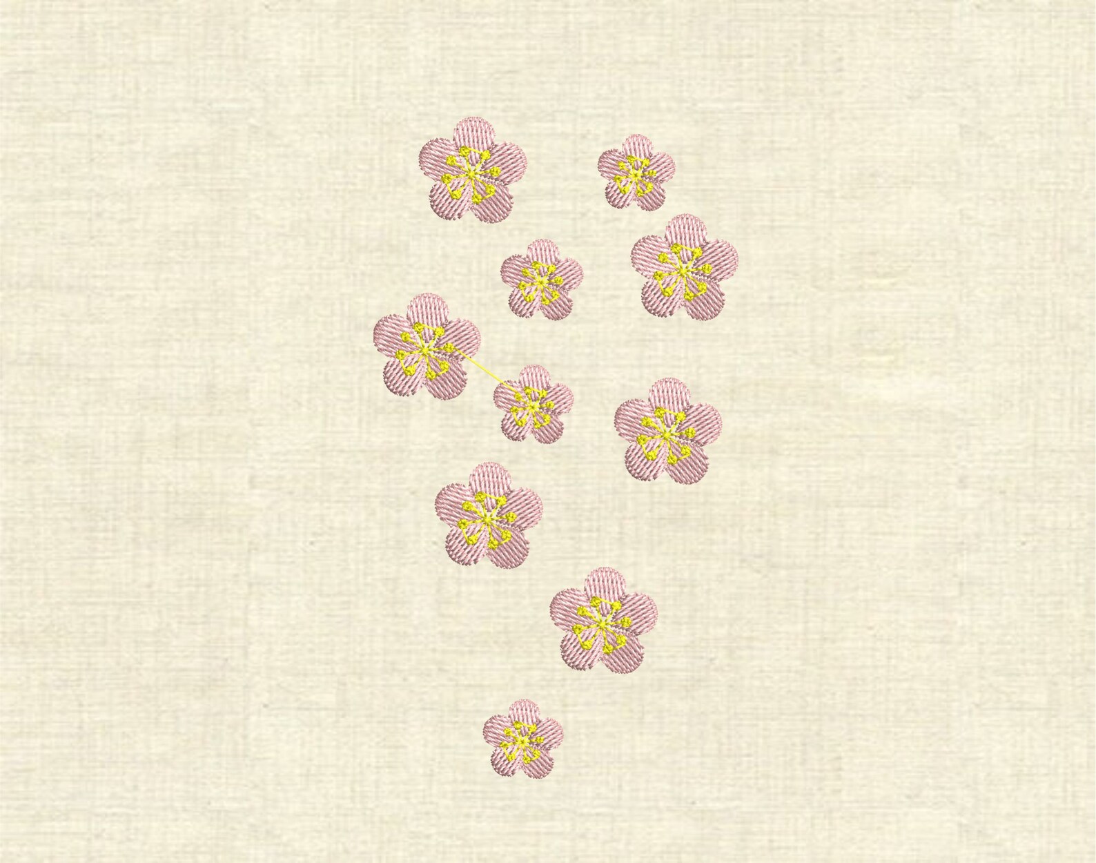 Machine Embroidery Set Cherry Blossom Sakura Japanese - Etsy