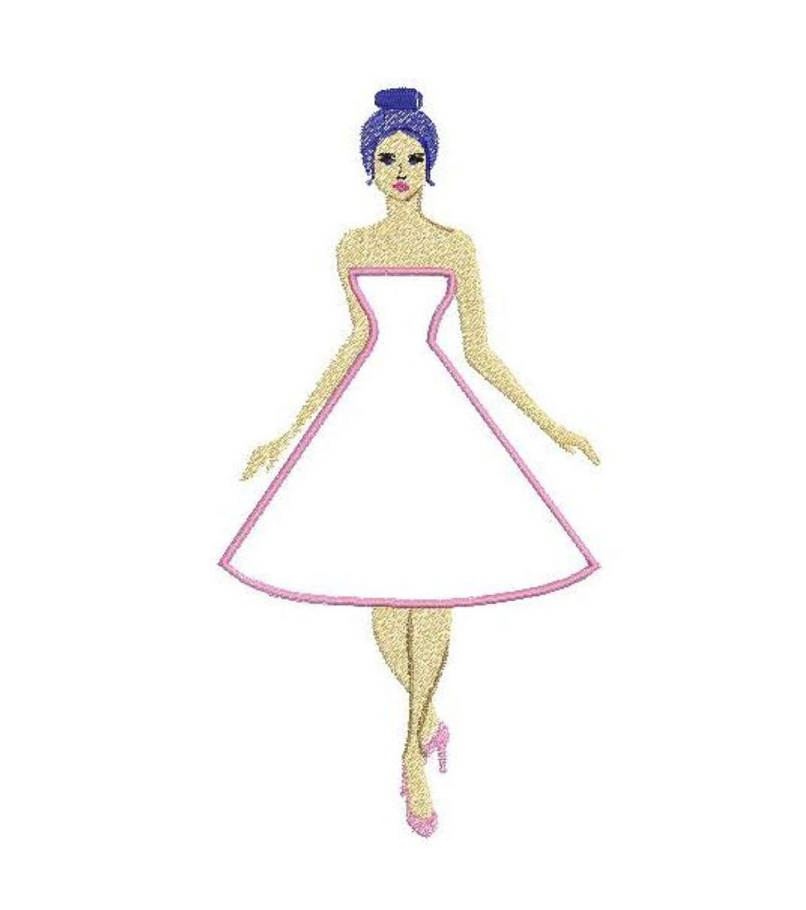 Machine Embroidery Design Woman Girl | Etsy