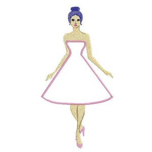 Machine Embroidery Design Woman Girl - Etsy