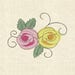 Machine Embroidery Designs Two Sketched Roses - Etsy