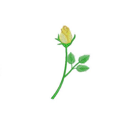 Machine Embroidery Design Rose | Etsy