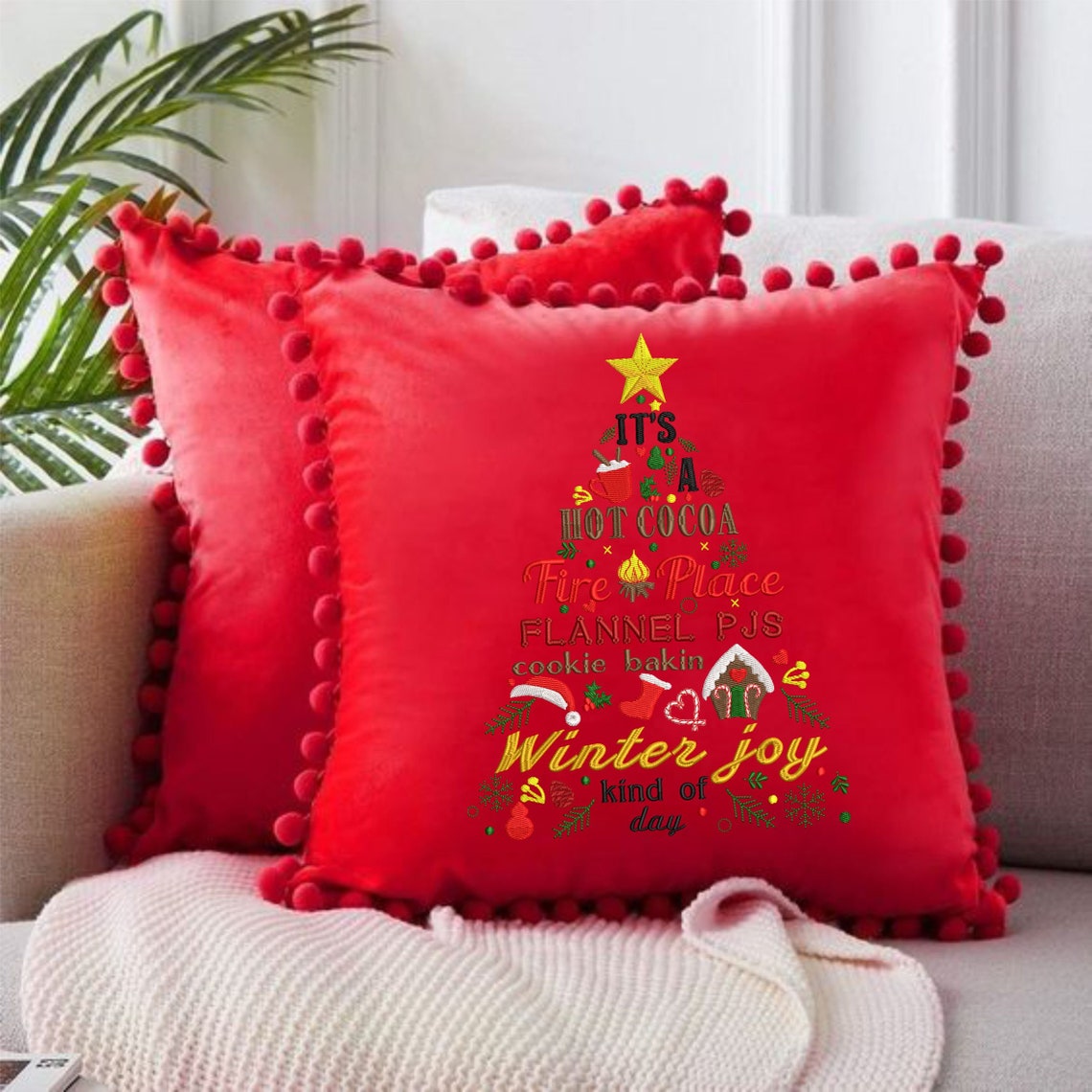 Machine Embroidery Designs Winter Joy Kind of Day - Etsy