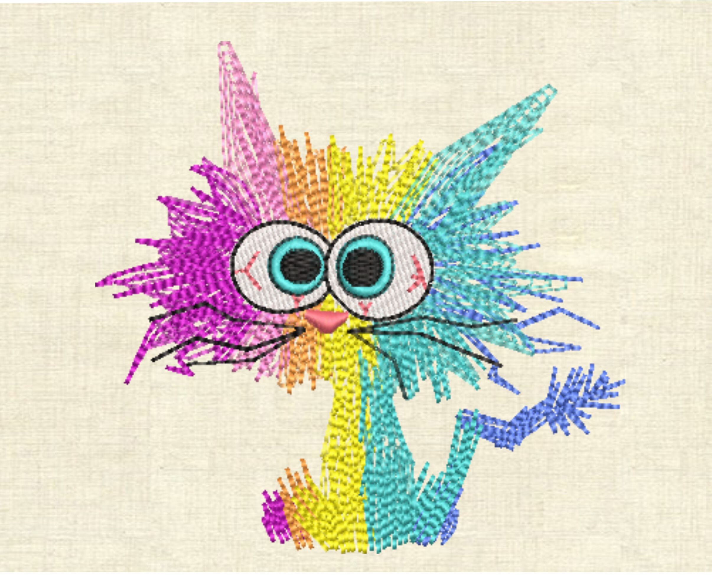 Stressed Cat Machine Embroidery Designs - Etsy