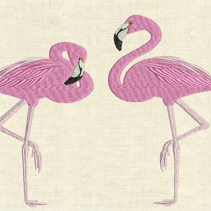 Flamingo Embroidery - Etsy