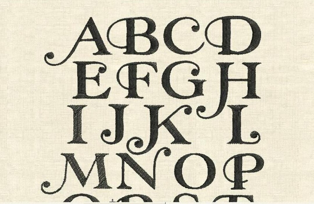 Modern Monogram Font Alpha Machine Embroidery Designs - Etsy