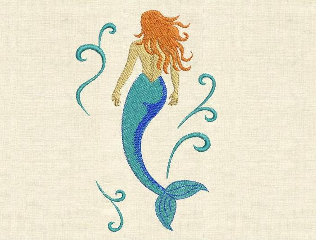 Machine Embroidery Designs Mermaid Women - Etsy
