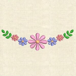 Machine Embroidery Design Flower Border - Etsy