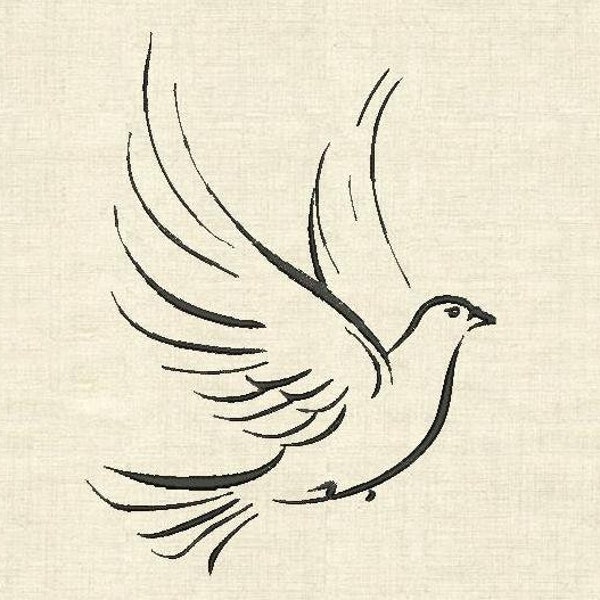 Dove Embroidery Design - Etsy