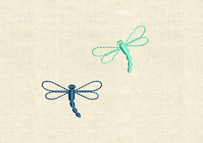 Machine Embroidery Designs Mini Dragonfly | Etsy
