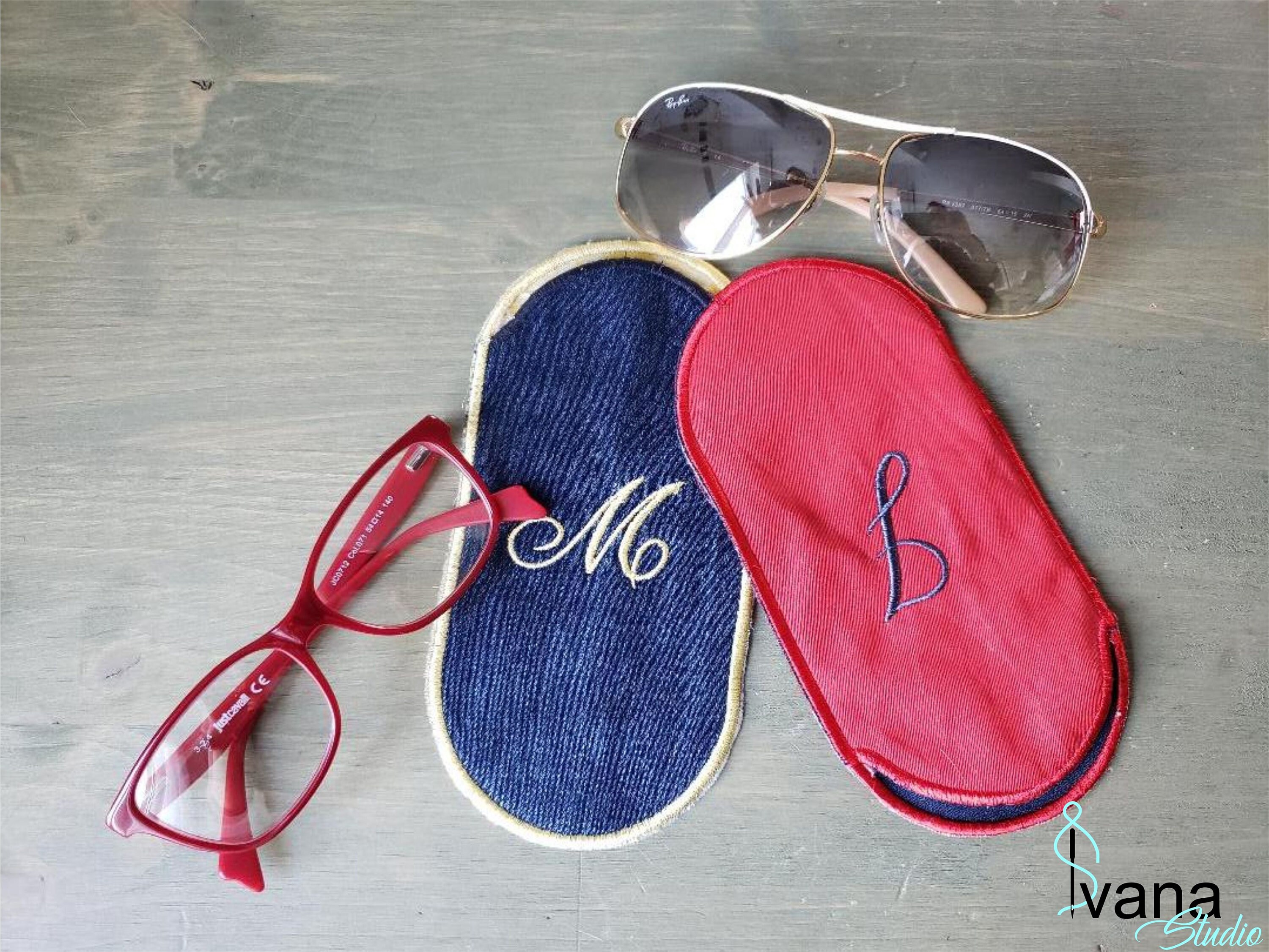 Set of 27 ITH machine embroidery designs monogram glasses case | Etsy