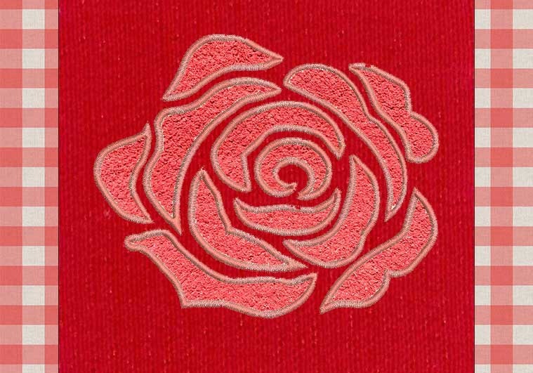 Machine Embroidery Designs Applique Rose | Etsy