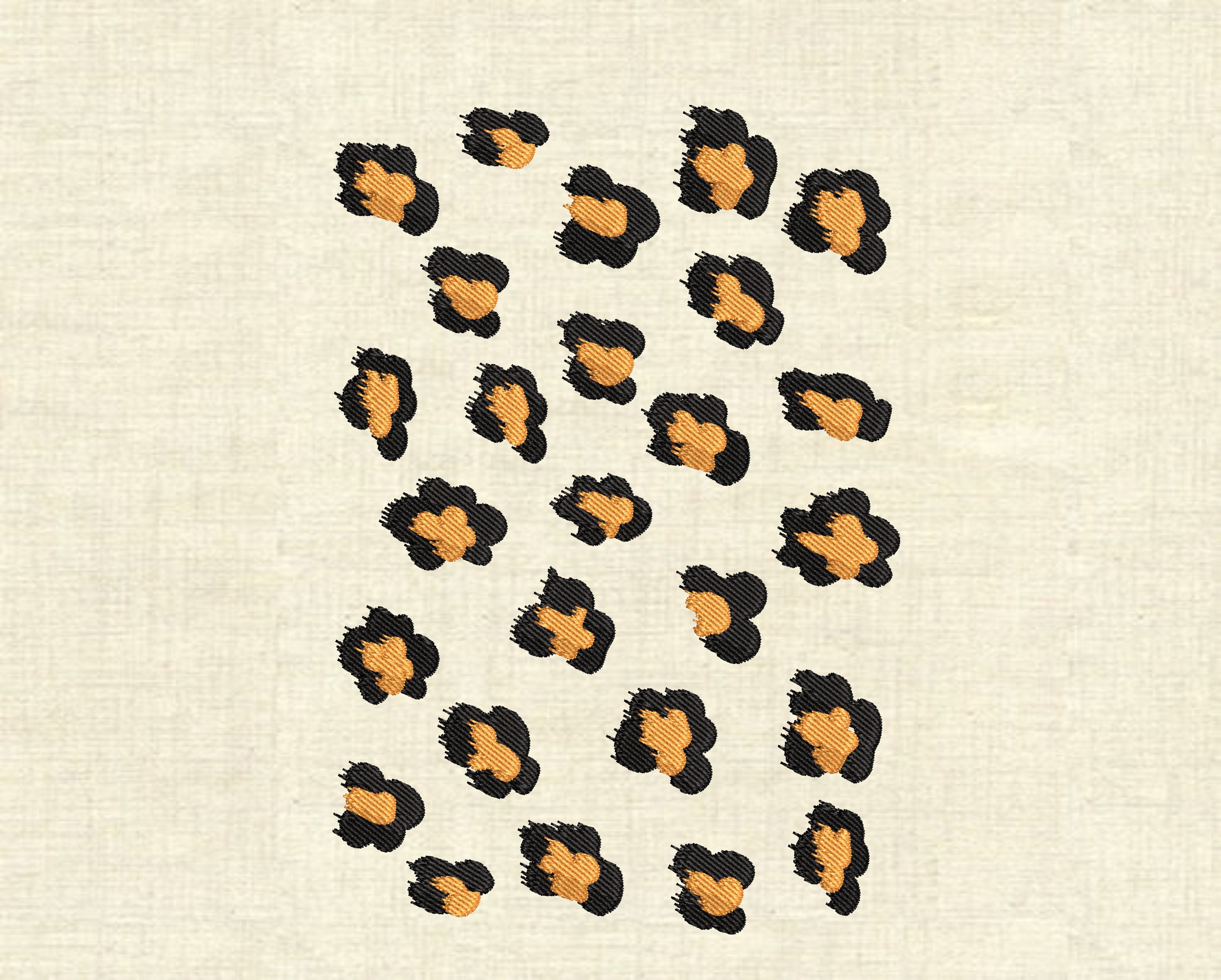 Embroidery Cheetah Leopard Animal Print Spots Monogram Frame Border ...