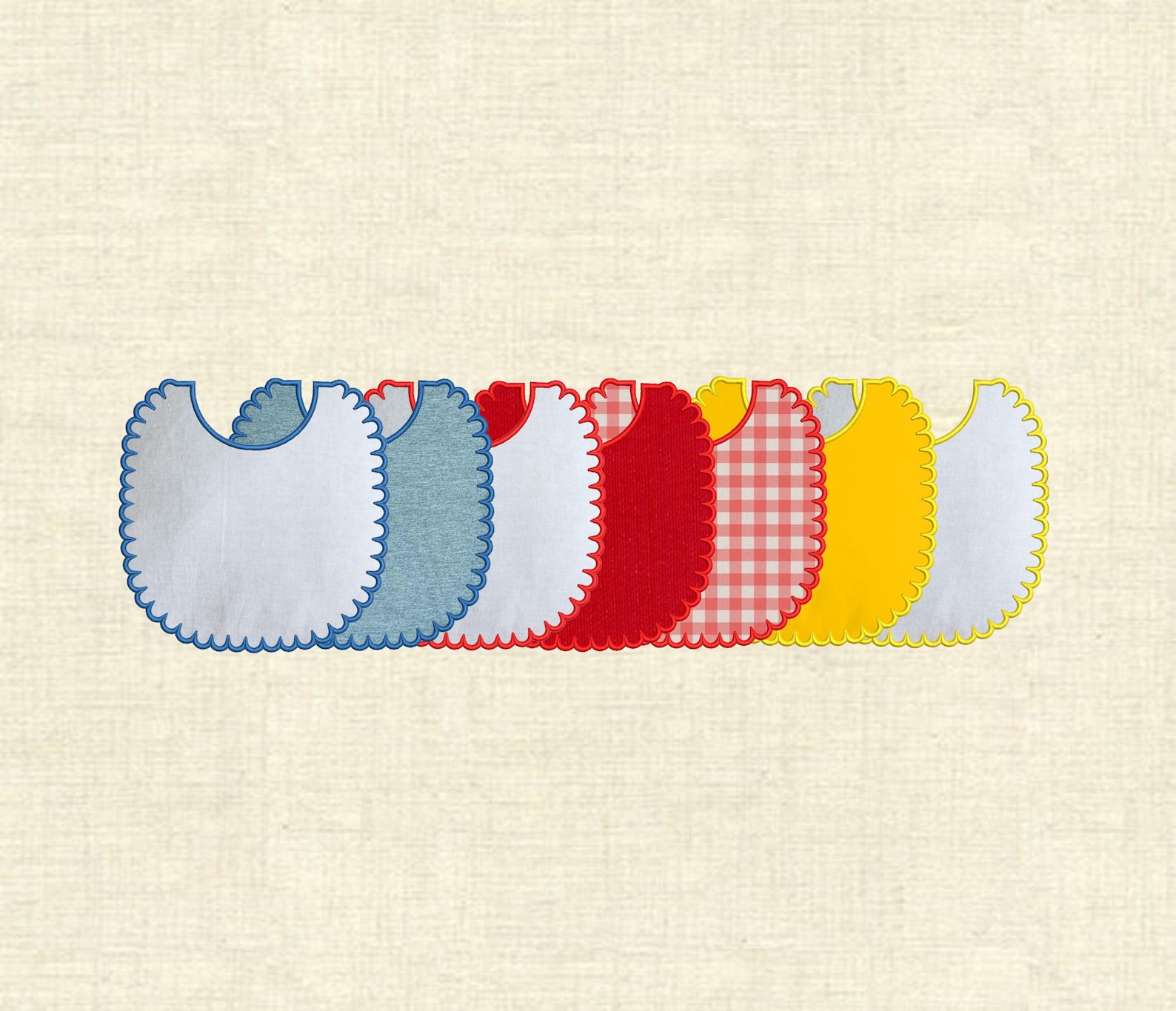 Scallops Baby Bibs Machine Embroidery Designs - Etsy