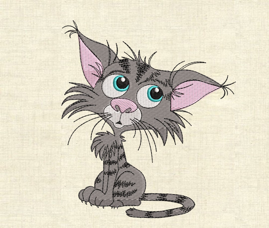 Tabby Cat Machine Embroidery Designs - Etsy