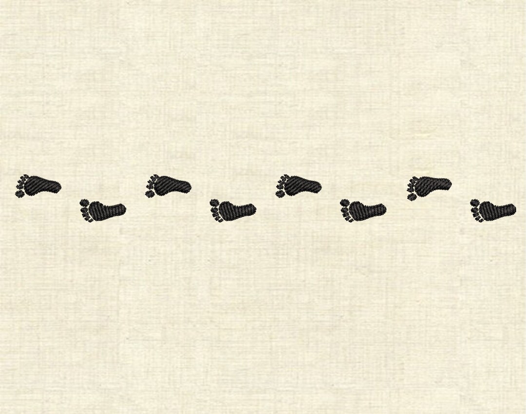 Mini Continuous Foot Steps Border Embroidery Designs - Etsy