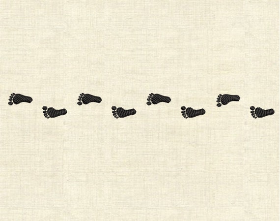 Mini Continuous Foot Steps Border Embroidery Designs - Etsy