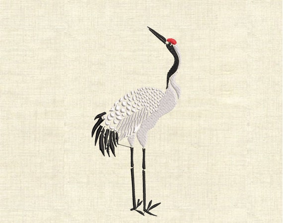 Machine Embroidery Designs Cranes Japanese Embroidery - Etsy