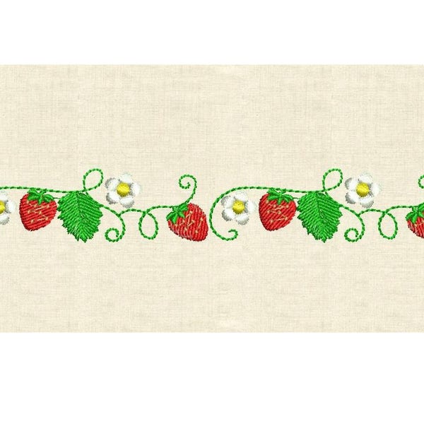 Strawberry Machine Embroidery Designs - Etsy