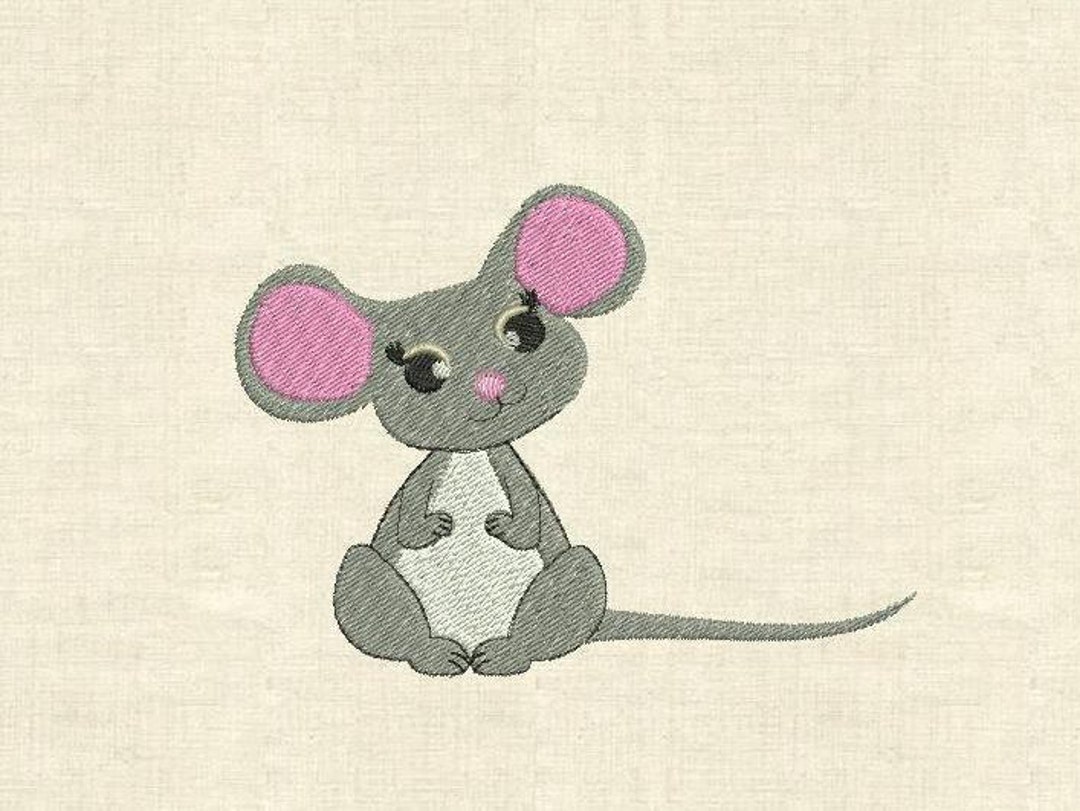 Machine Embroidery Designs Cute Animals Mouse - Etsy