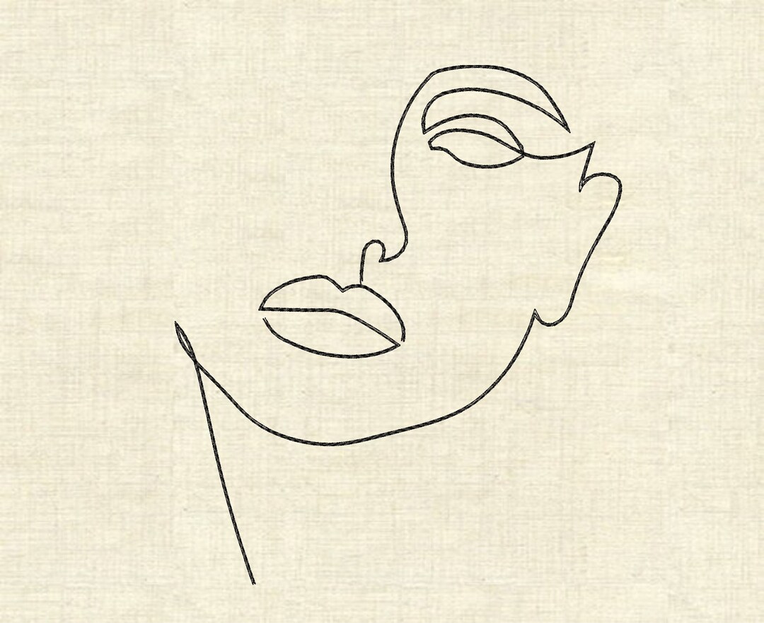 Machine Embroidery Designs Line Art Women - Etsy