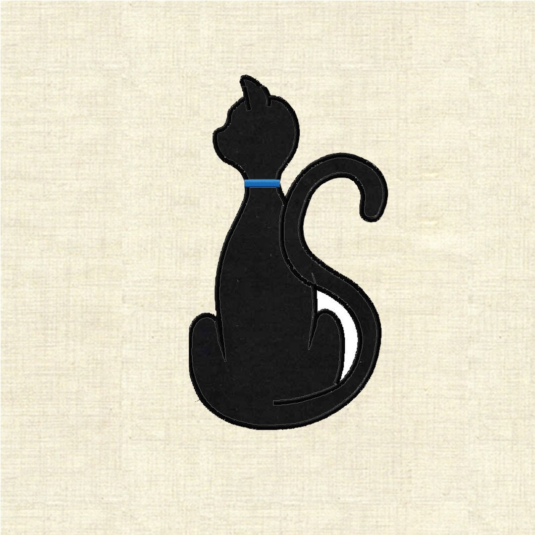 Applique Cat Machine Embroidery Design - Etsy