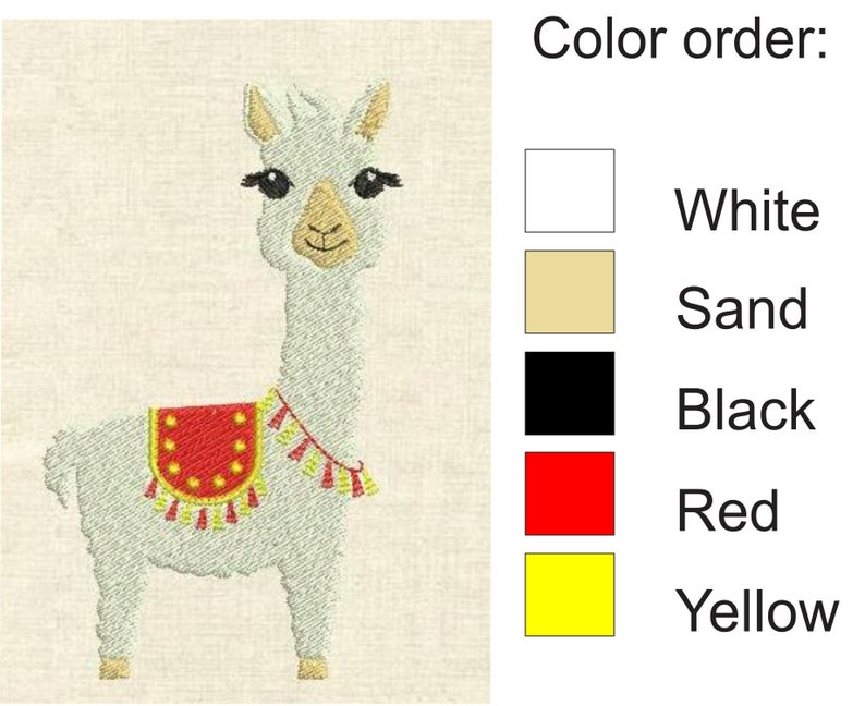 Machine Embroidery Designs Llama Alpaca - Etsy