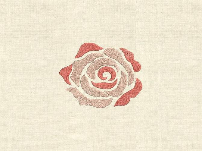 Machine embroidery designs rose in one and two colors | Etsy