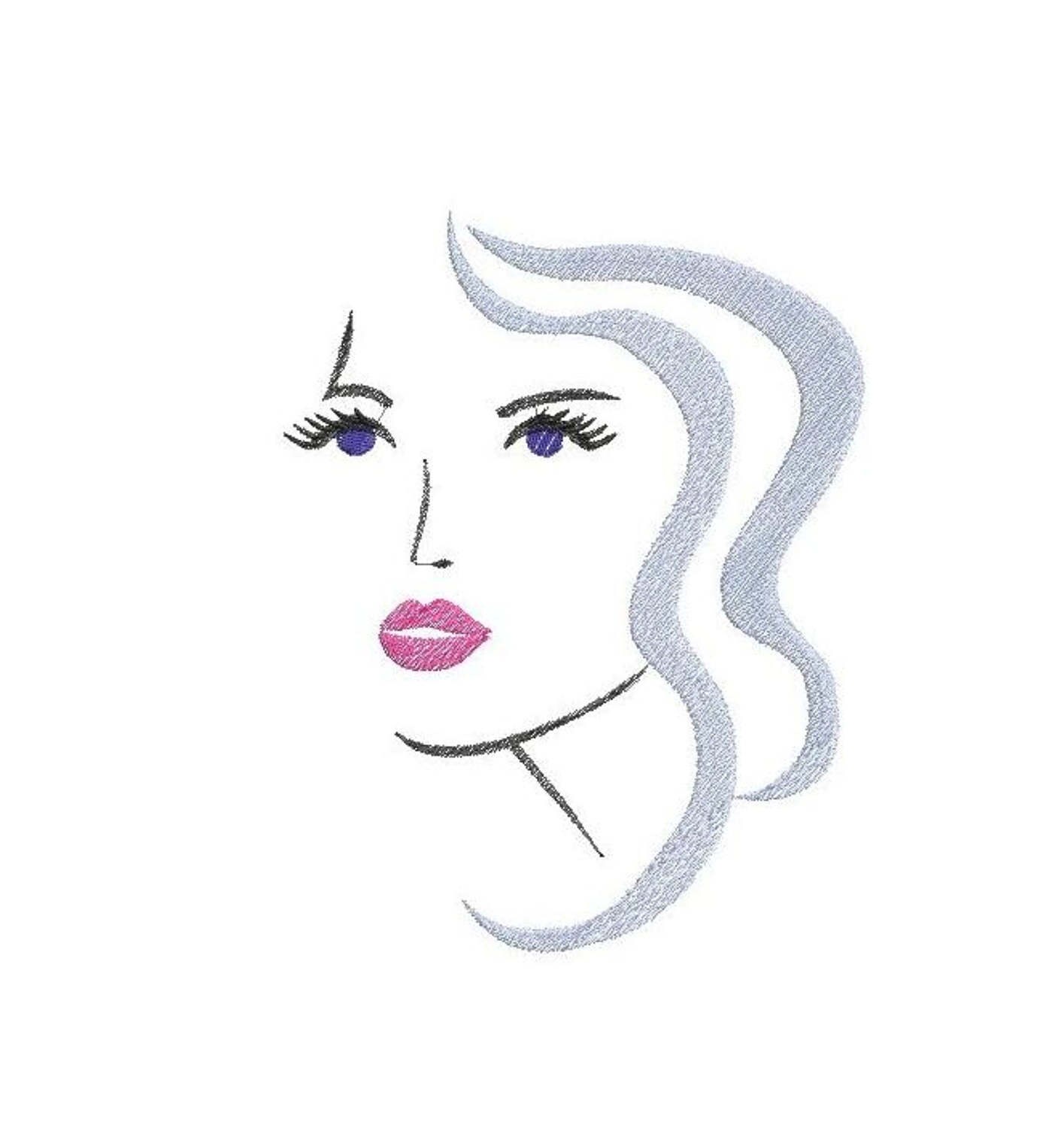 Machine embroidery design women | Etsy