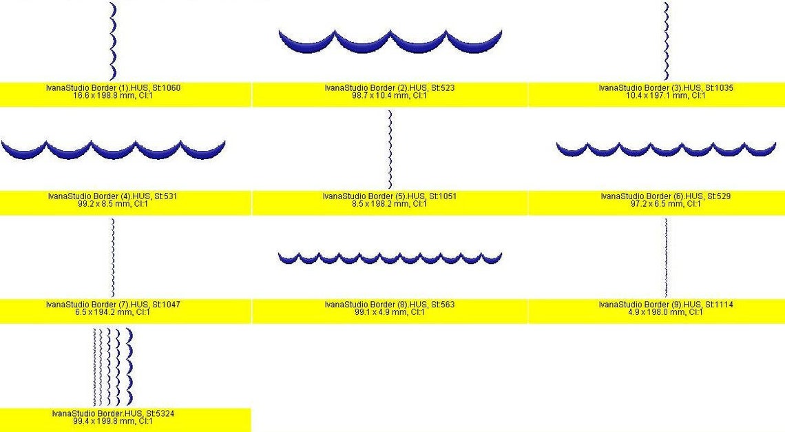Scallop Borders Set Machine Embroidery Designs - Etsy