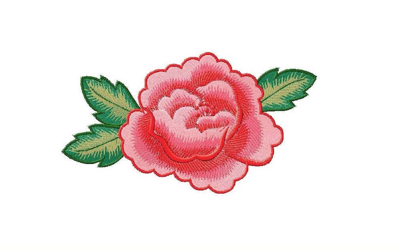 Machine Embroidery Design Rose - Etsy