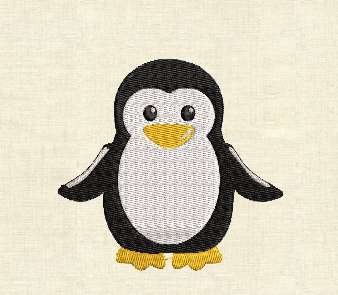 Penguin Machine Embroidery Design - Etsy