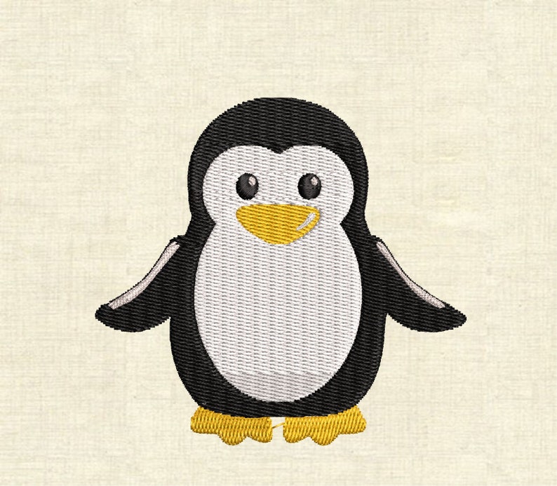 Machine Embroidery Design Penguin | Etsy