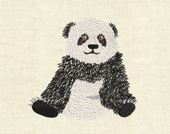 Machine Embroidery Designs Panda Bear | Etsy