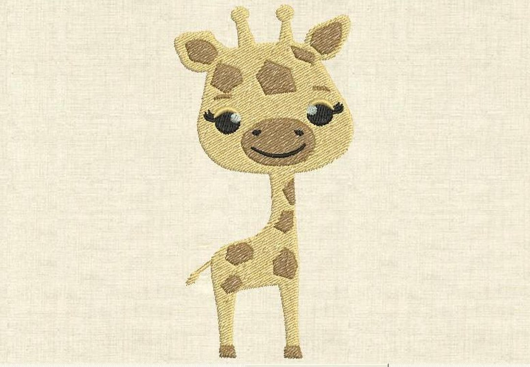 Baby Giraffe Machine Embroidery Designs Cute Animals - Etsy