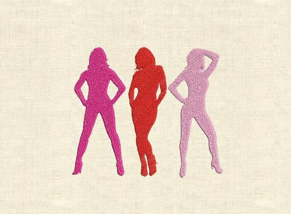 Machine Embroidery Designs Three Girls - Etsy