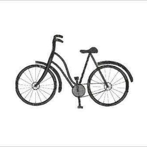 Machine Embroidery Design Bicycle | Etsy