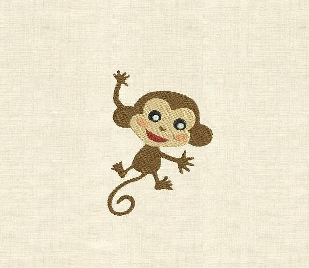 Machine Embroidery Designs Set Monkeys | Etsy