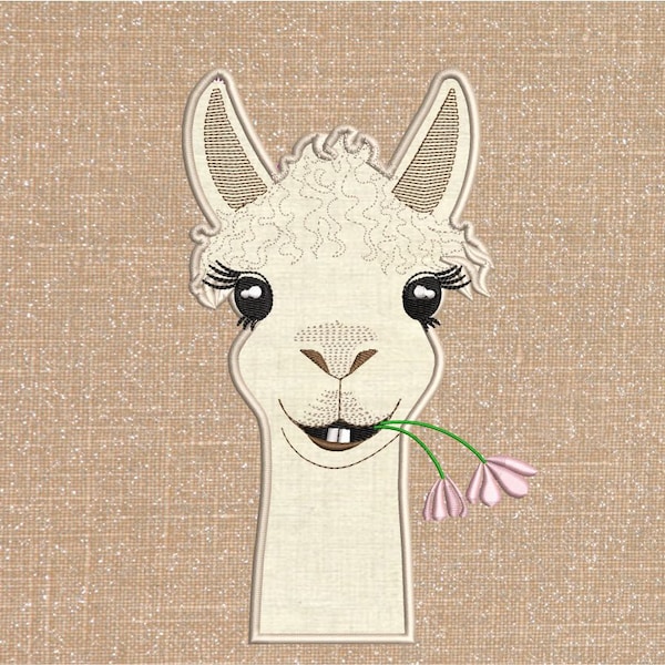 Llama Applique Design - Etsy