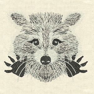 Raccoon Machine Embroidery Designs - Etsy