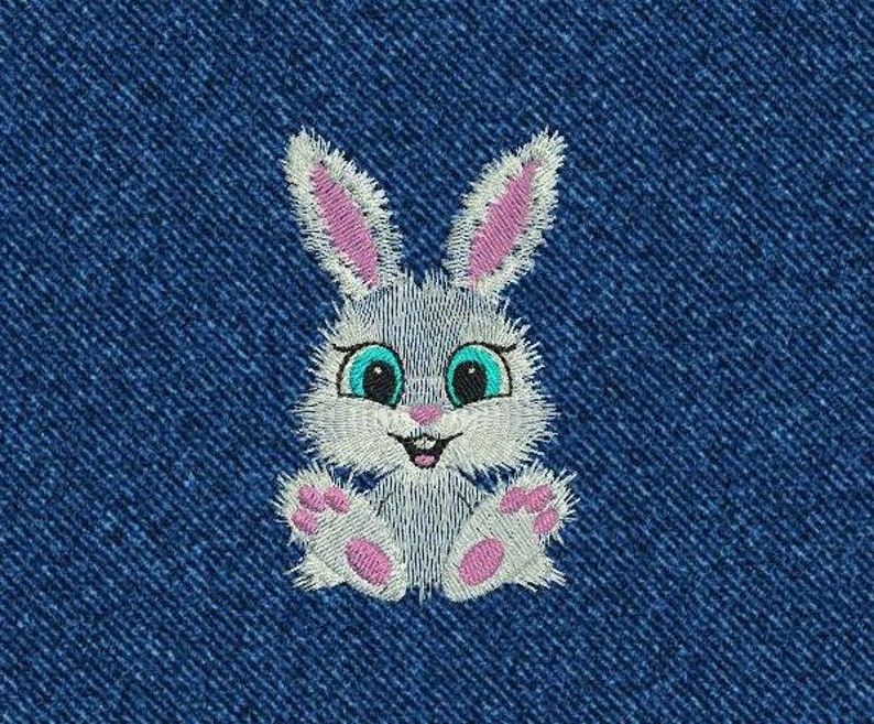 Machine Embroidery Designs Fluffy Bunny Easter Embroidery - Etsy