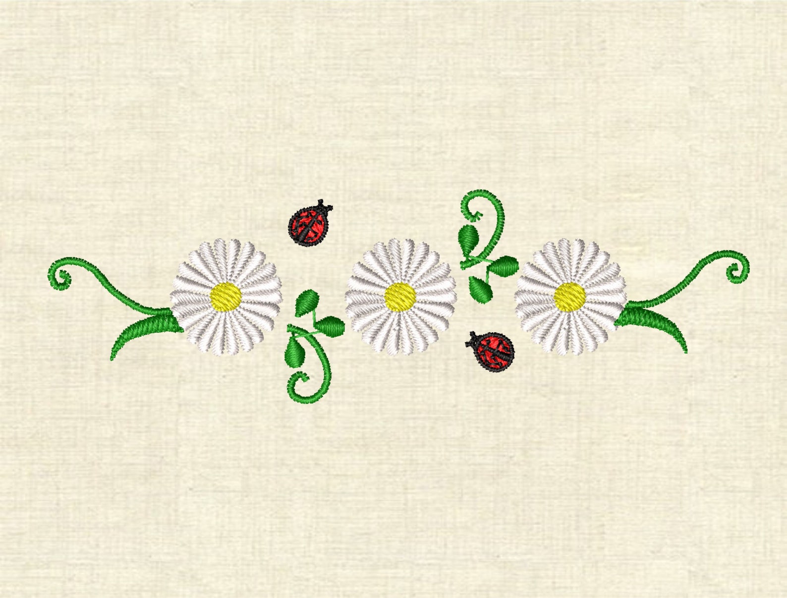 Set of 11 Machine Embroidery Designs Set Ladybugs Daisies and | Etsy