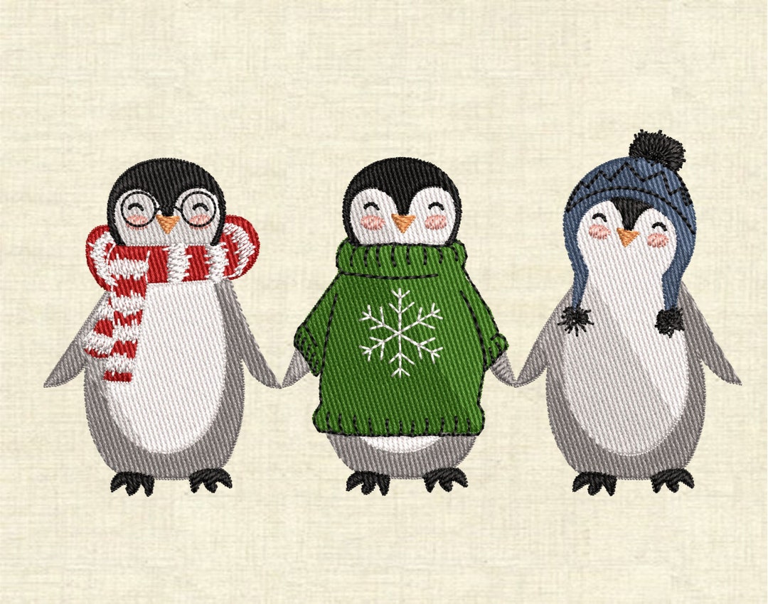 Penguins Machine Embroidery Designs - Etsy
