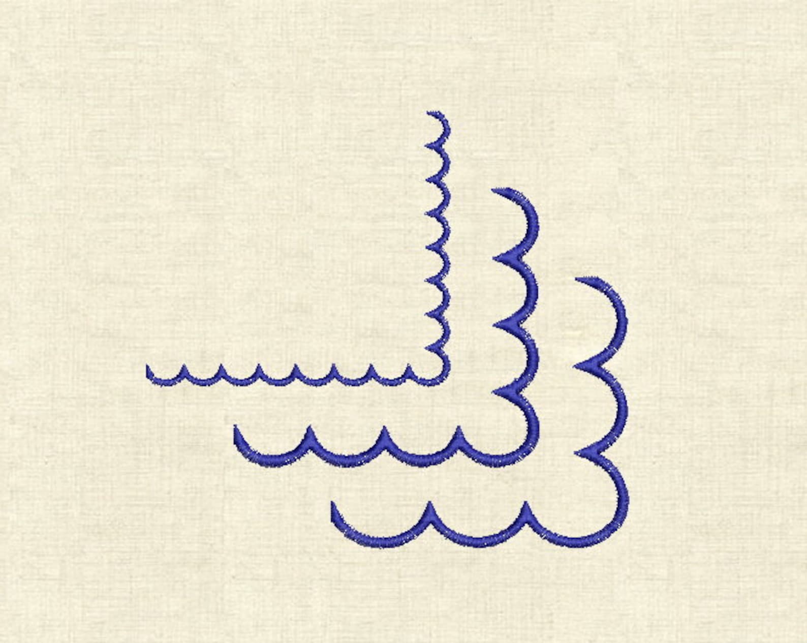 Scallop Borders and Corners Set Machine Embroidery Designs - Etsy