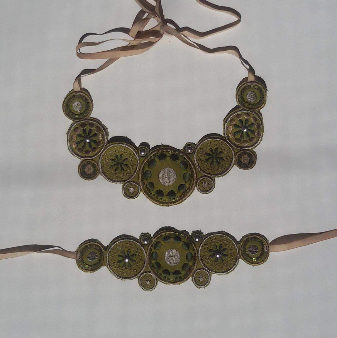 ITH Machine Embroidery Designs Set Necklace and Bracelet - Etsy