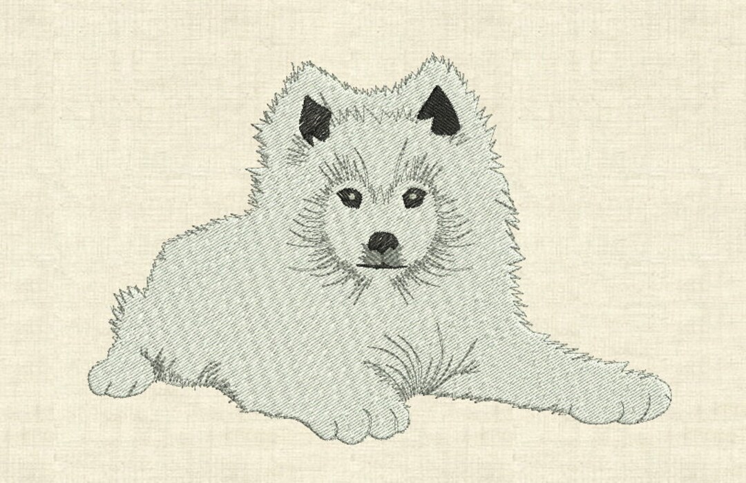 Realistic Samoyed Dog Machine Embroidery Designs - Etsy