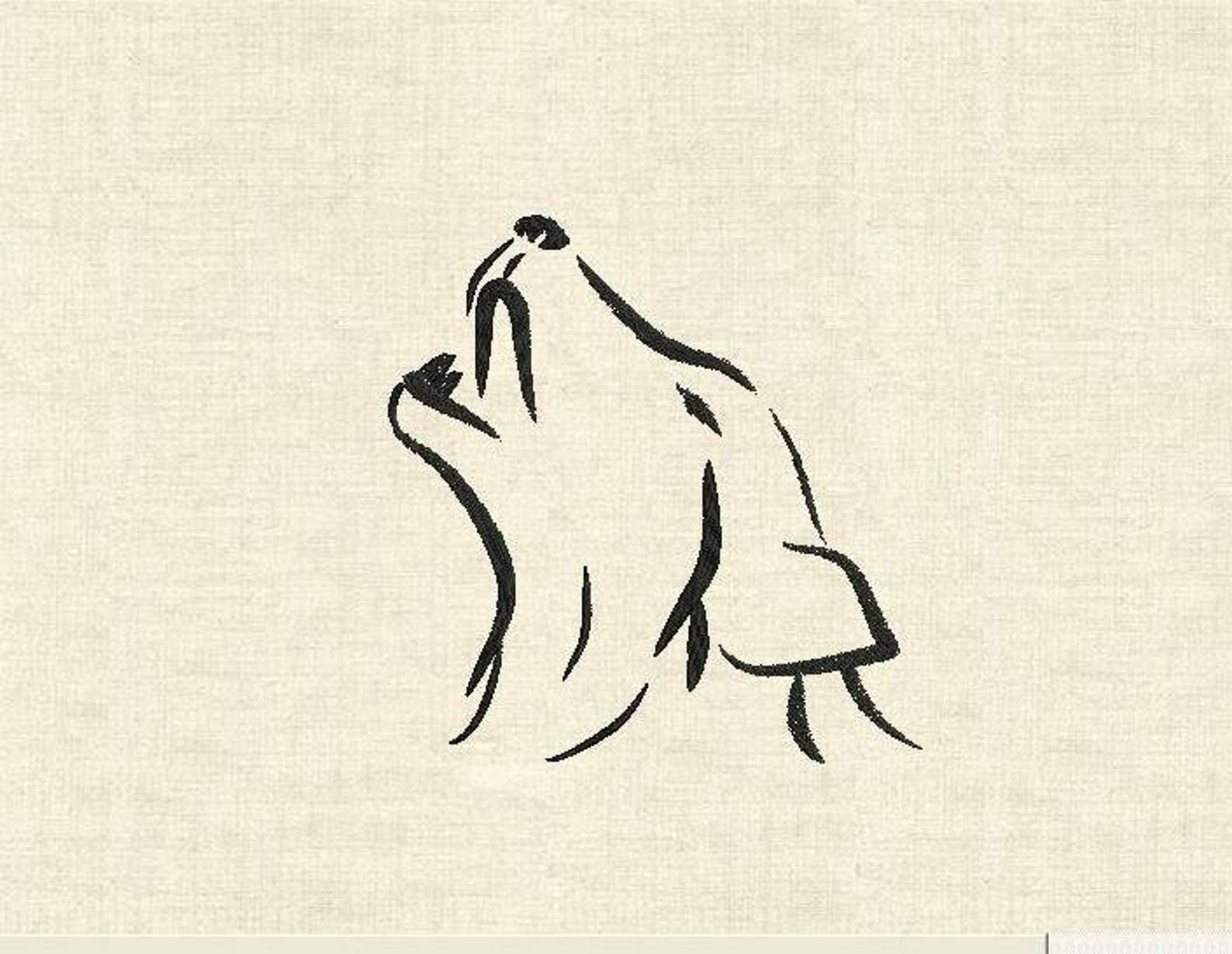 Machine Embroidery Designs Howling Wolf Wild Animals - Etsy